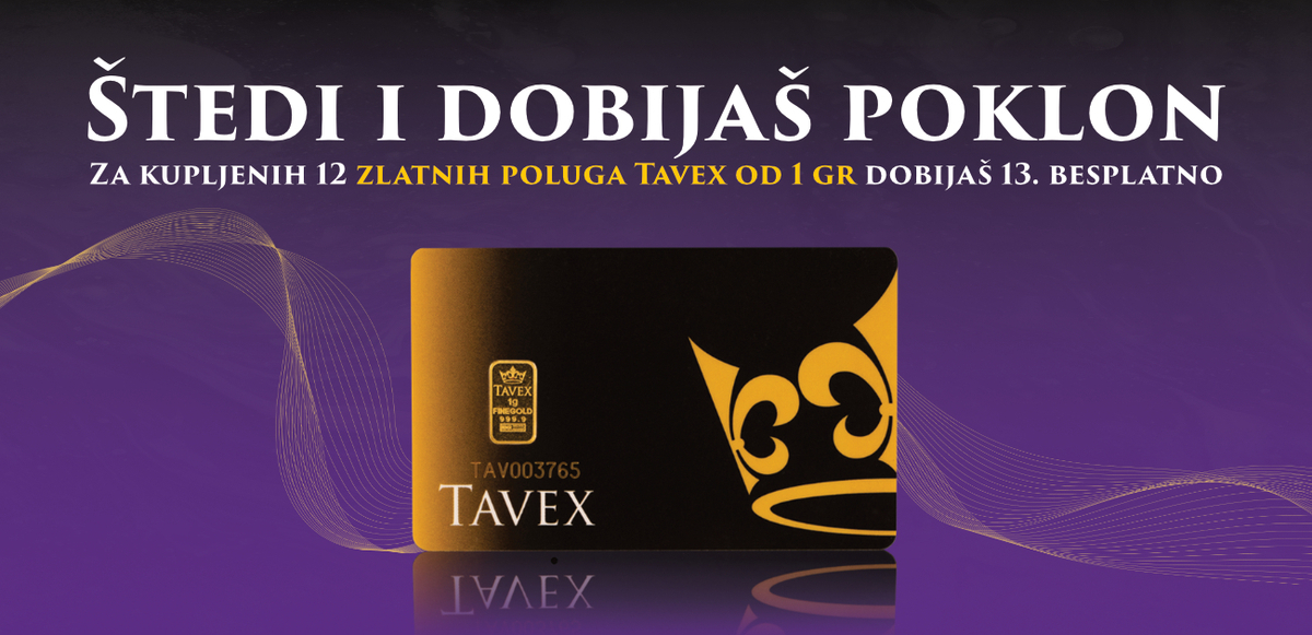 Štedi i dobijaš poklon – Tavex zlatni paket - Tavex